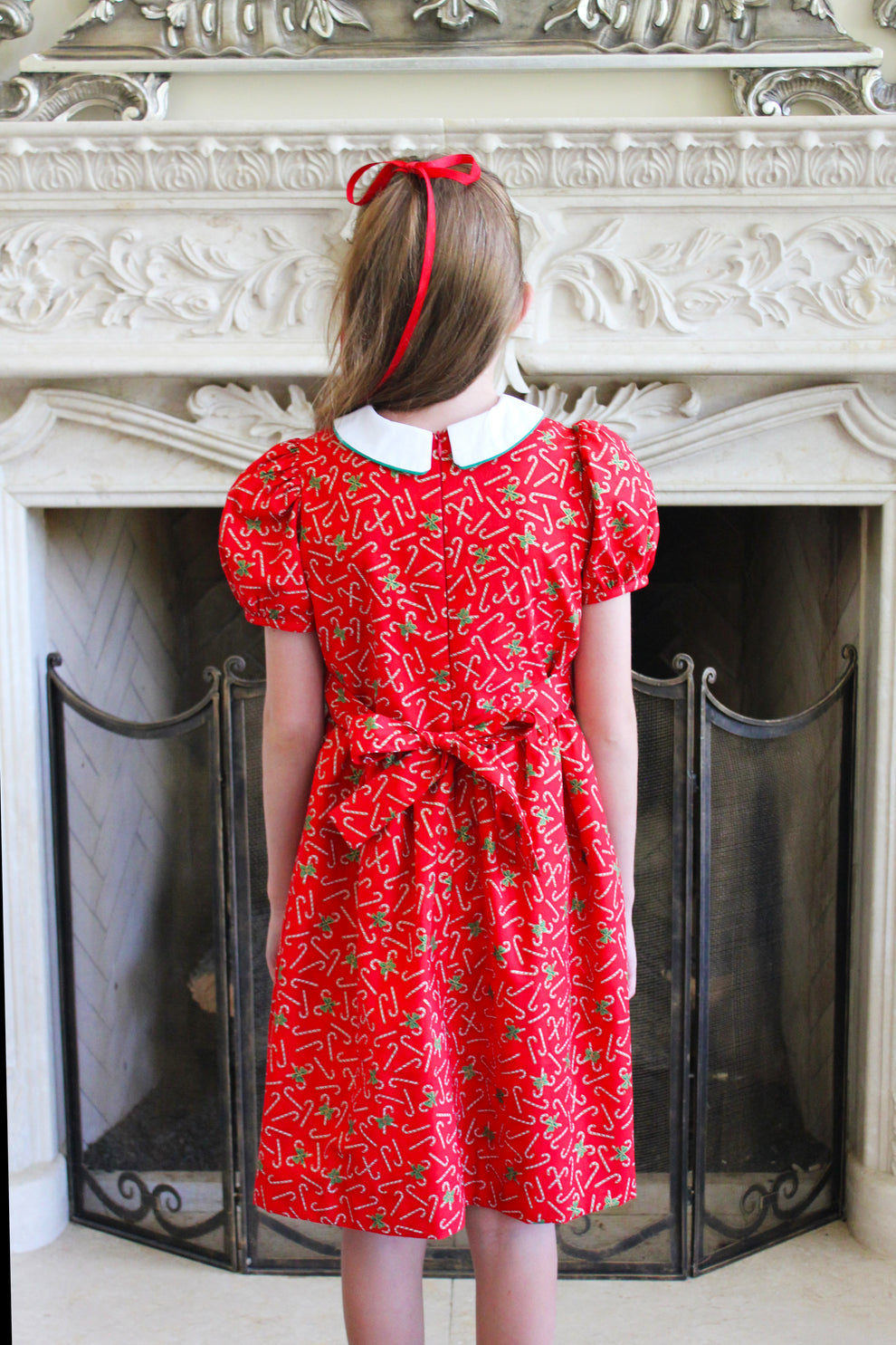 Susanne Lively Girls Red Candy Canes Print Christmas Dres - White Coll ...