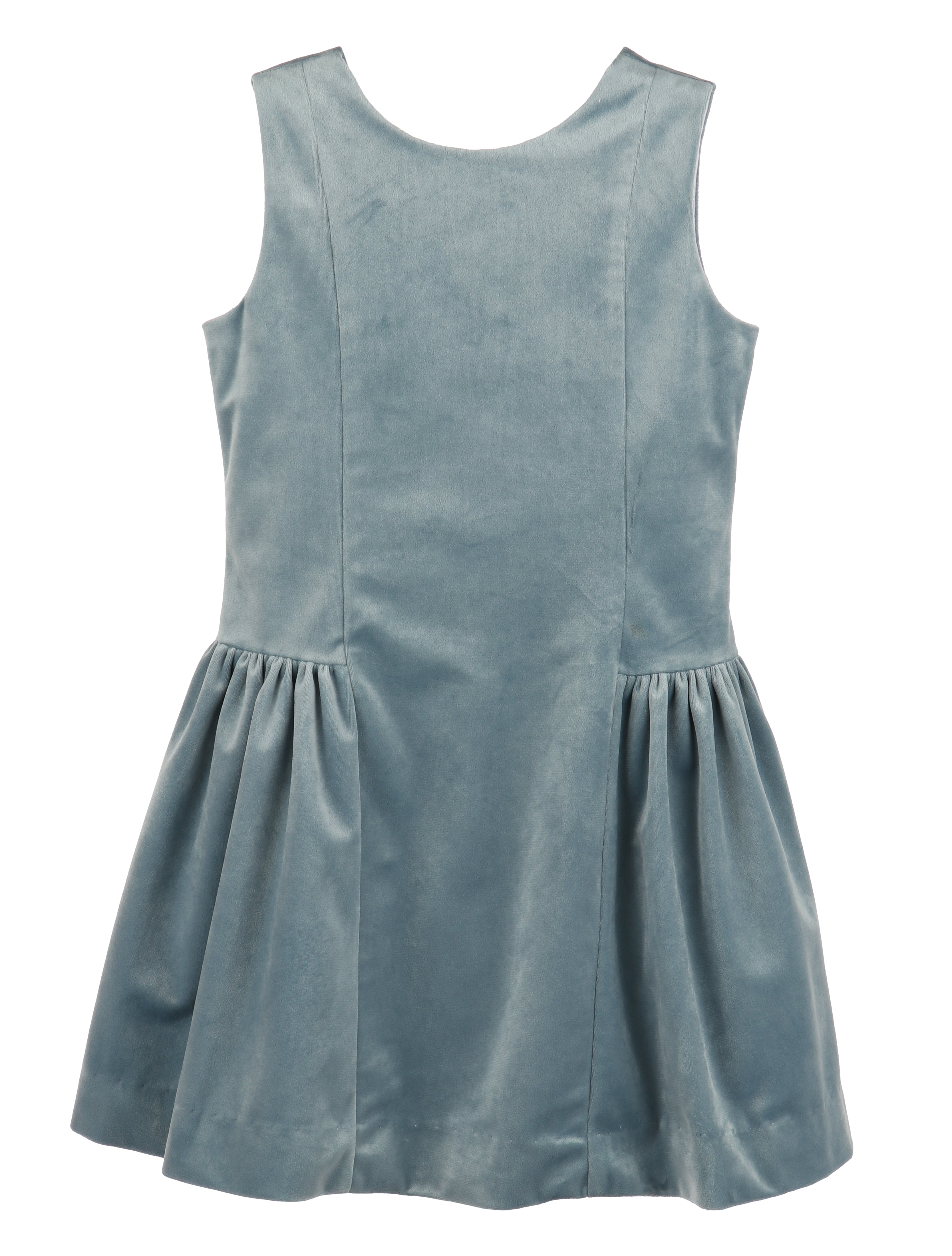 Luli & Me Girls Deluxe Velvet Princess Dress - V-Back - French Blue ...