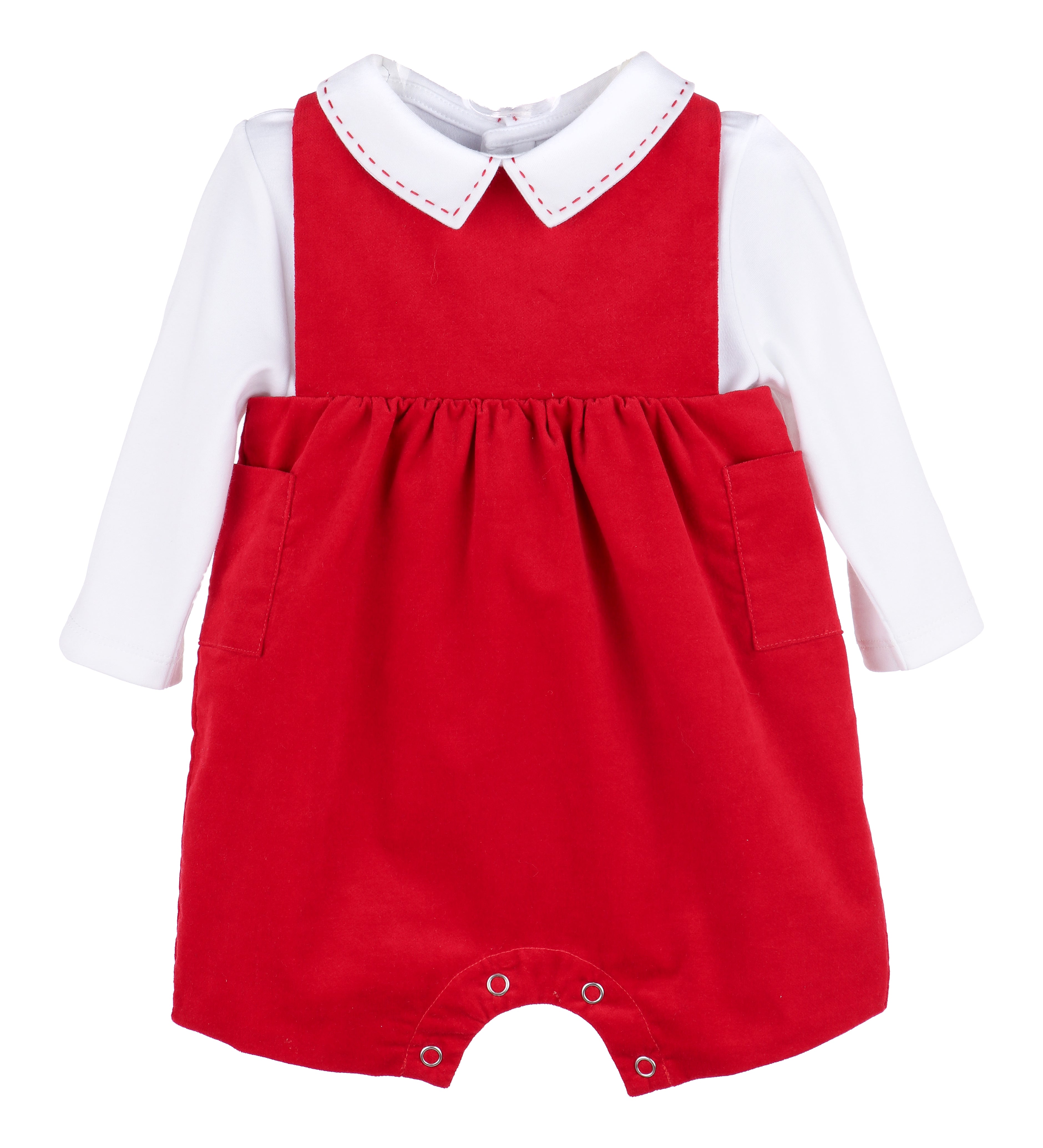 Sophie & Lucas Boys Holly Jolly Velvet Shortall - Red – Best Dressed Child